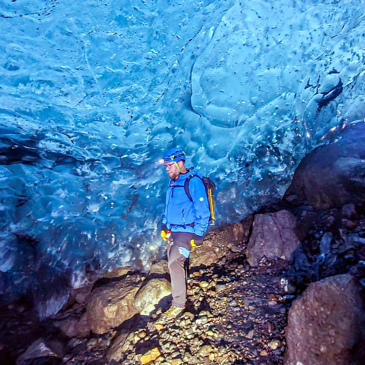 Ice Cave & Glacier Hike with South Coast Waterfalls