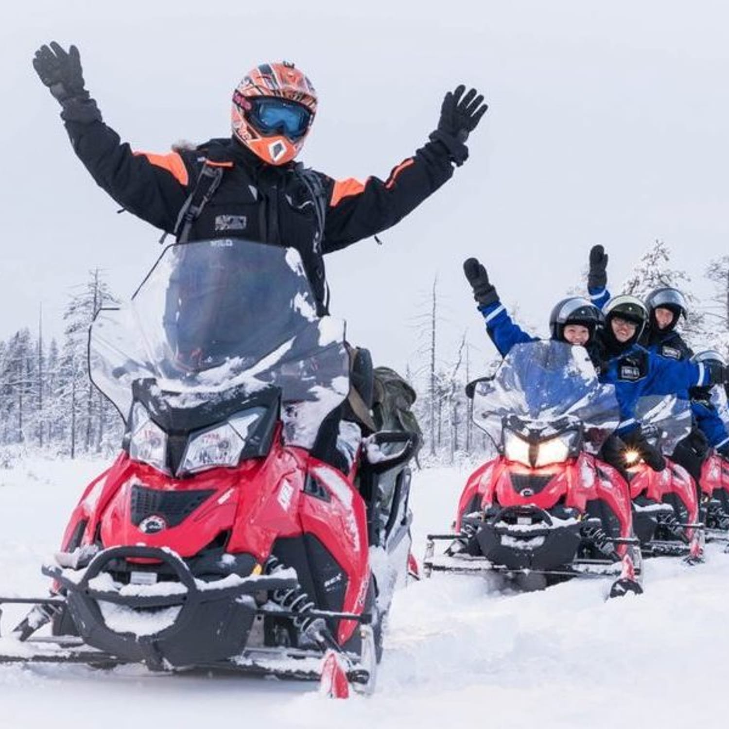 Premium Combo: Snowmobile, Reindeer & Husky Safari with Lunch, Rovaniemi